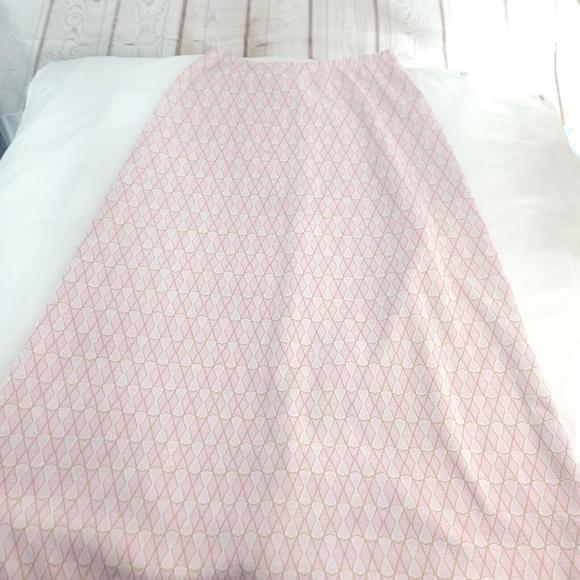 Skirts | Vintage Handmade Pink Hexagon Triangle Pattern Midi Skirt With ...